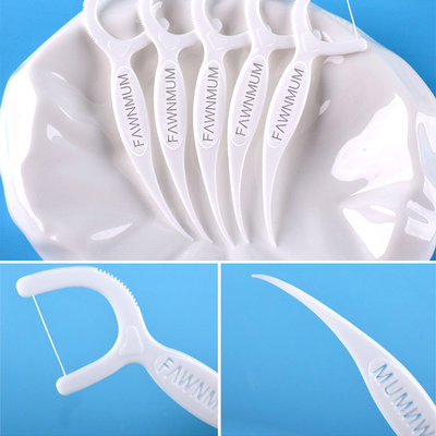 Dental Floss Toothpick Plastic Toothpick Disposable 100pcs/pack OEM ODM Service