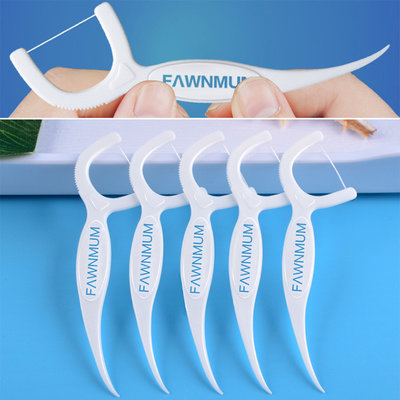 Dental Floss Toothpick Plastic Toothpick Disposable 100pcs/pack OEM ODM Service