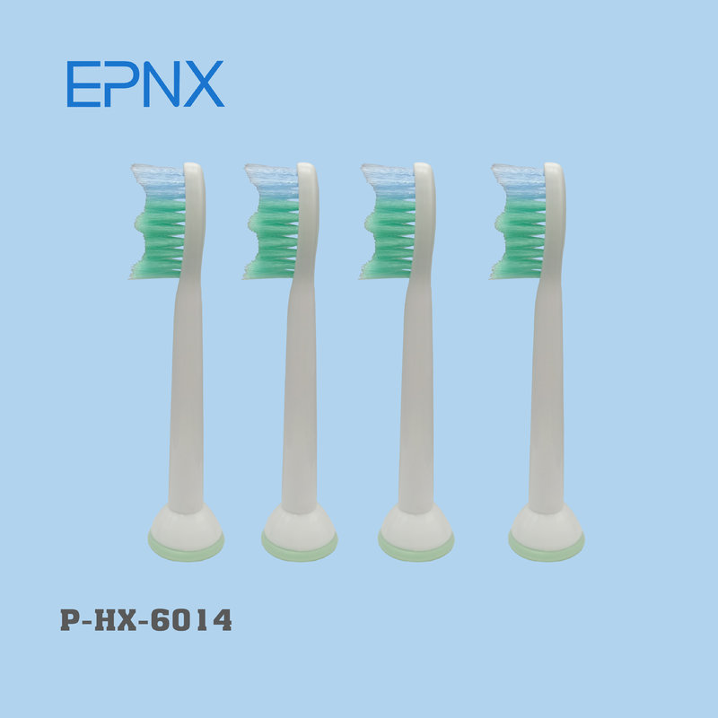 1set/4pcs P-HX-6014 electric toothbrush head metal bottom 4 colors  rubber ring with dust cover