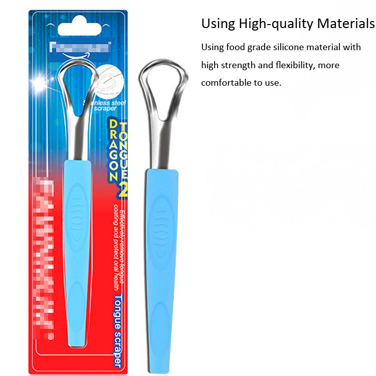 Factory Direct Sell Tongue Scraper Cleaner Medical Grade Stainless Steel Metal Get Rid of Bacteria and Bad Breath