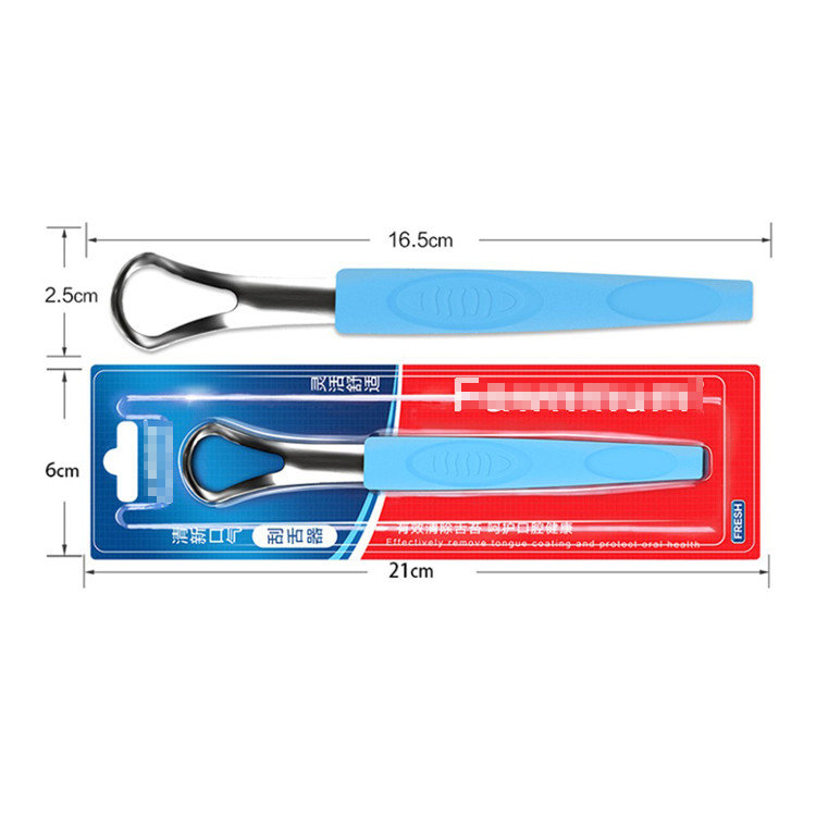Tongue Scraper Cleaner Teenitor Bad Breath Curing Surgical Stainless Steel Tongue Brush for Kids and Adult