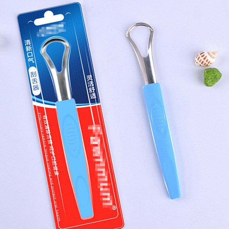 OEM Custom Tongue Sweeper Model P Stainless Steel Tongue Cleaner and recommended by leading Dental Schools