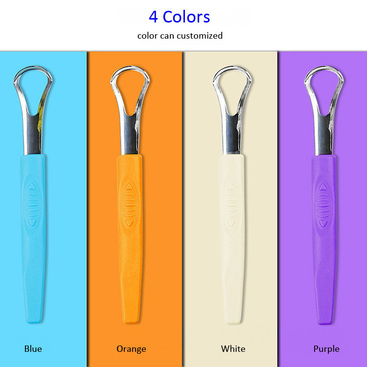 Dual Action Tongue Cleaner Brush and Scraper  Fresh Breath Tongue Scrapers for Adults Kids Sterilizable