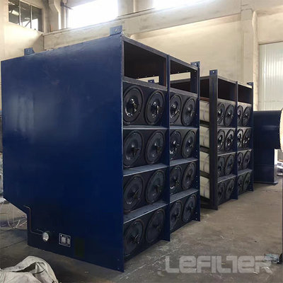 Horizontal cartridge dust collector
