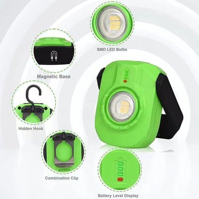 ESUN SMD Rechargeable  5W 450 lumens portable LED camping car maintenance with Magnetic switchable device work light