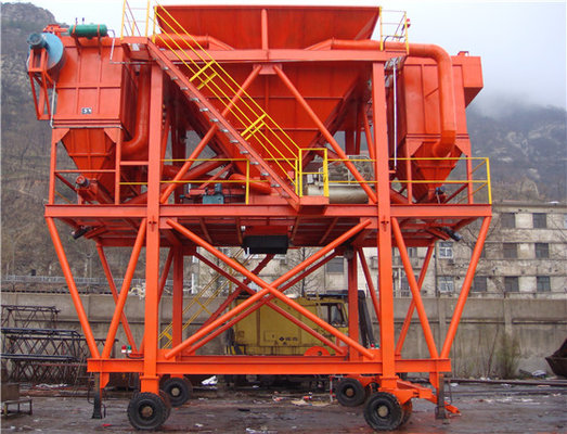 transporting machine with hopper