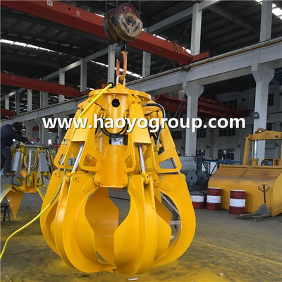 1.5m3 Electro hydraulic orange peel grab for steel scrap handling