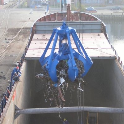 6m3 Steel Scrap Loading Rope Mechanical Orange Peel Grab