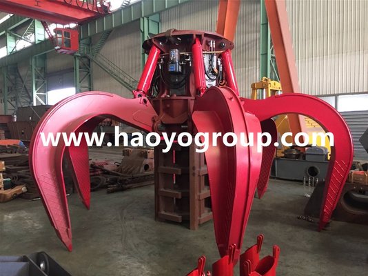 10m3 waste garbage Handling Electro hydraulic orange peel grab bucket