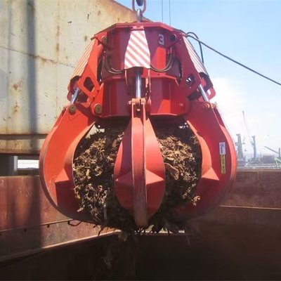 2m3 metal scrap handling Electro hydraulic orange peel scrap grab bucket