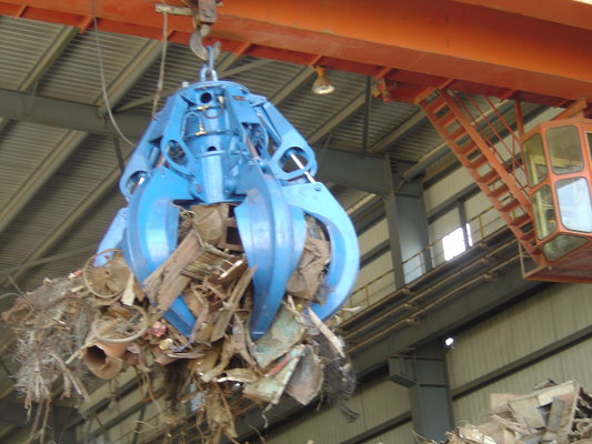 1m3 metal scrap handling electric hydraulic orange peel grab