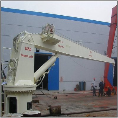 Straight Boom Harbor Crane Pedestals and Platform Marine Ship Deck Crane