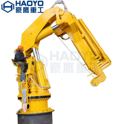 Full Foldable Long Boom Ship Boat Vessel Deck Crane Marine Ship Deck Crane