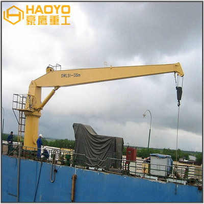 Stiff Boom Ship Floating Dock Crane with Remote Control Marine Ship Deck Crane