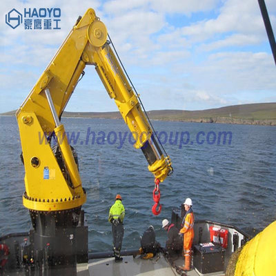 HAOYO ABS/CCS Certified Knuckle Boom Deck Marine Crane Marine Ship Deck Crane