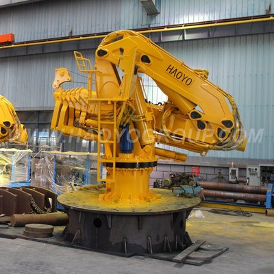 HAOYO 1.2ton/14.4m Folding Electric Hoist Small Boat Marine Crane