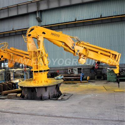 HAOYO 1.2ton/14.4m Folding Electric Hoist Small Boat Marine Crane