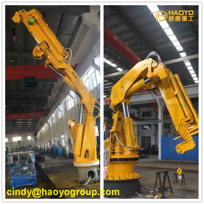 Fishing Vessels Marine Foldable Boom Crane for Boat Builders Marine Ship Deck Crane