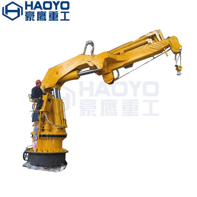 Good Quality Knuckle Boom Marine  Ship Crane with Winch for sale