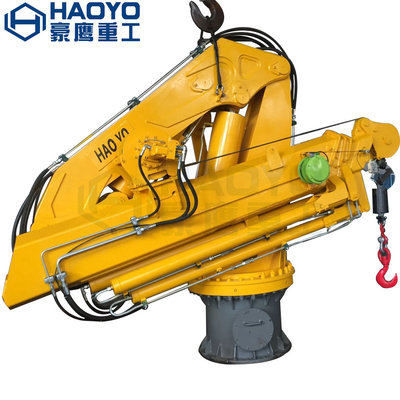 Good Quality Knuckle Boom Marine  Ship Crane with Winch for sale