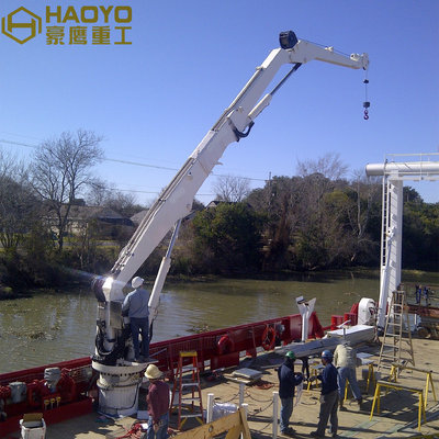 China 1 Ton Knuckle Boom Small Boat Lifting Crane Marine Ship Deck Crane