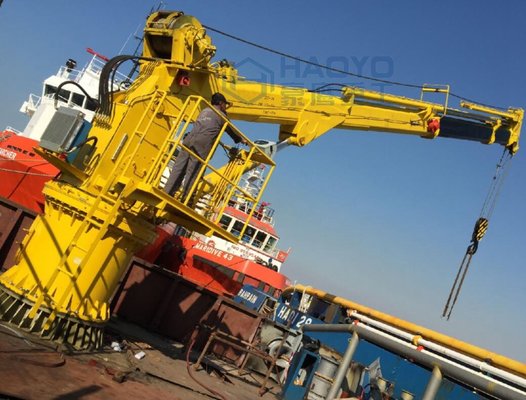 Top Lift Weight 1 ton to 10ton Telescopic boom crane or Knuckle Telescopic Marine crane for sale