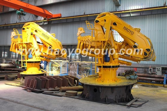 HAOYO 1.2TON 15M Hydraulic Foldable Boom Offshore Marine Crane