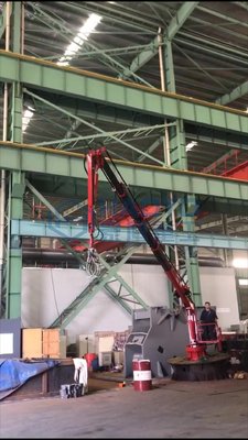Quickly Move Telescopic Boom Marine Crane With A Grab For Sea Farm marine cranes for sale