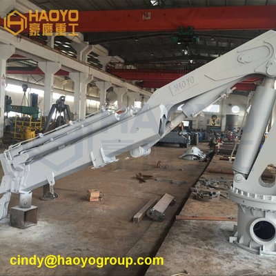 1t@19m Hydraulic Telescopic Knuckle Folding Boom Marine Ship Deck Crane