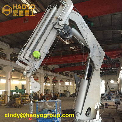 1t@19m Hydraulic Telescopic Knuckle Folding Boom Marine Ship Deck Crane