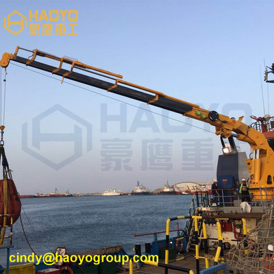 1t@19m Hydraulic Telescopic Knuckle Folding Boom Marine Ship Deck Crane
