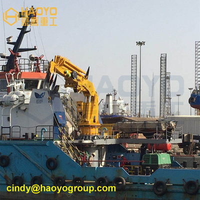 Small 1 ton Foldable Boom Provision Boat Deck Crane on Ship Marine Ship Deck Crane