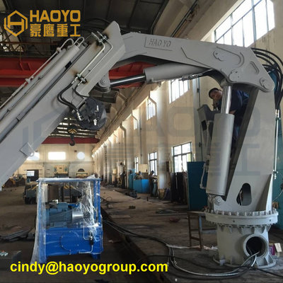3 ton Hydraulic Foldable Offshore Pedestal Deck Crane Operator Marine Ship Deck Crane