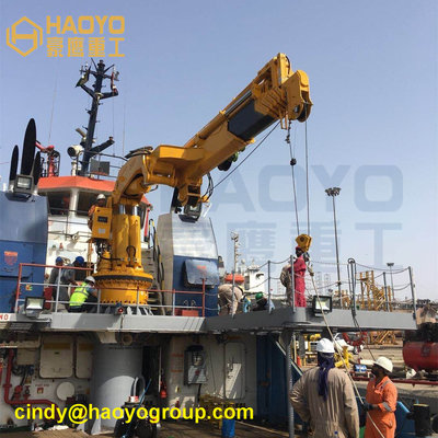 3 ton Hydraulic Foldable Offshore Pedestal Deck Crane Operator Marine Ship Deck Crane