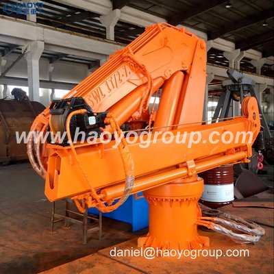 3.5T 19M 2T 25M 1T 30M Telescopic Boom Marine Cranes for Cargo Ship