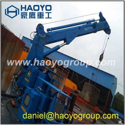 HAOYO QUALITY Telescopic Boom Hydraulic Ship 10 Ton Deck Marine Crane
