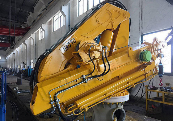 1t 19m Motor Drive Hydraulic Telescopic Knuckle Boom Marine Ship Deck Crane