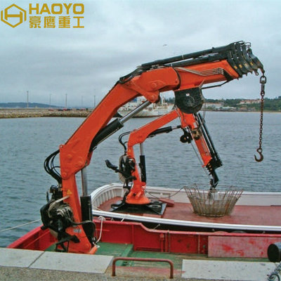 1t 19m Motor Drive Hydraulic Telescopic Knuckle Boom Marine Ship Deck Crane