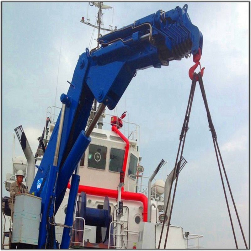 Knuckle Hydraulic Boom Hose Handling Crane for Sale Marine Ship Deck Crane