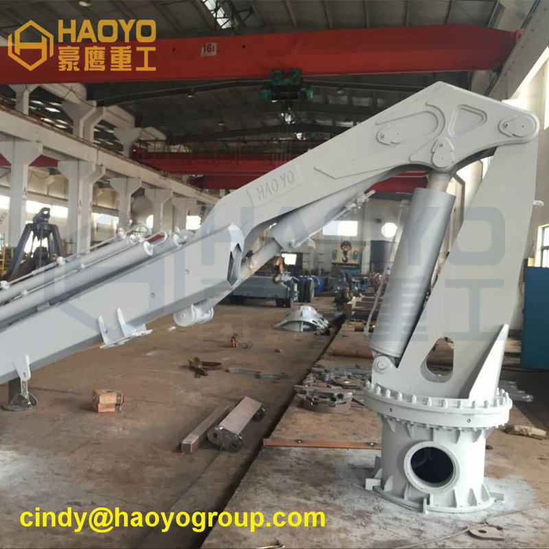 Telescopic Knuckle Boom Handling Ship Crane for sale Marine Ship Deck Crane