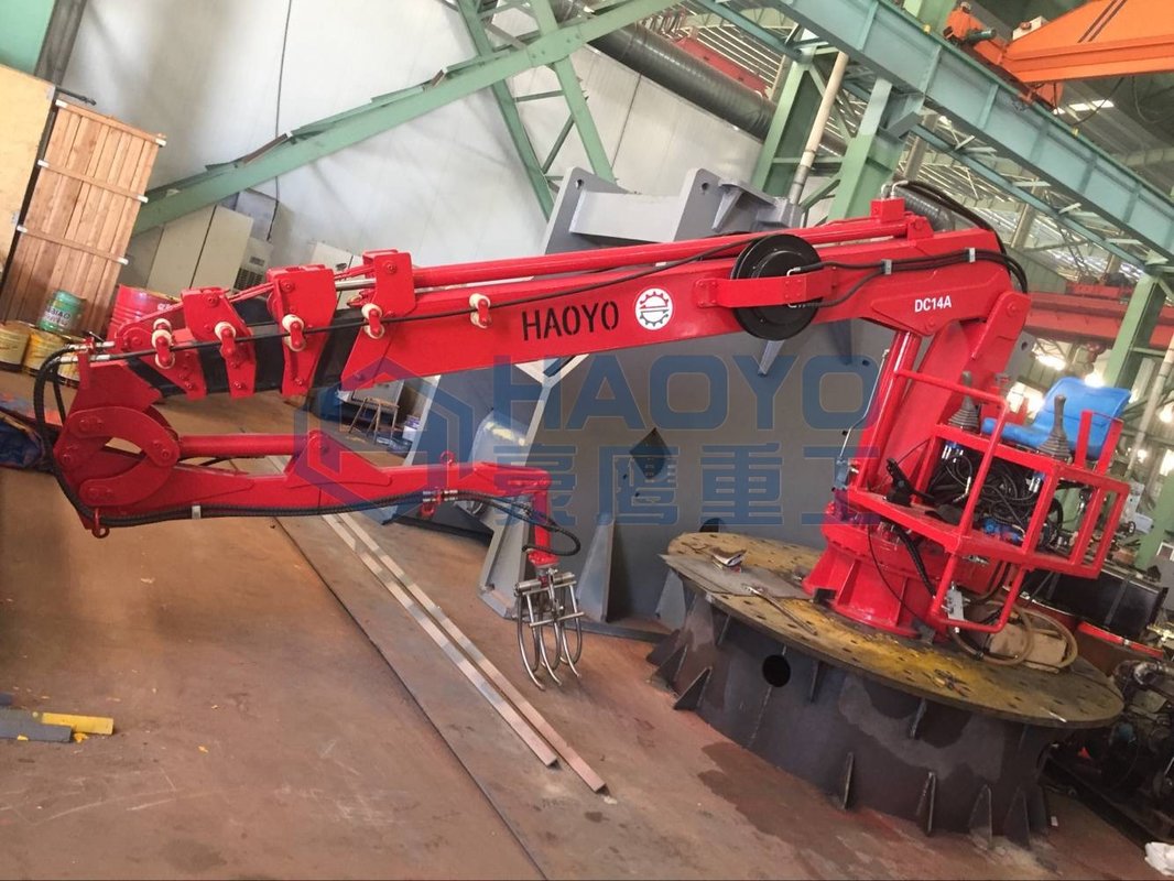 HAOYO Marine Crane Hydraulic Crane Small Boat/Marine/Ship Crane for Sale