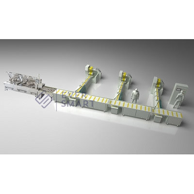 Sandwiching machine with packaging lane