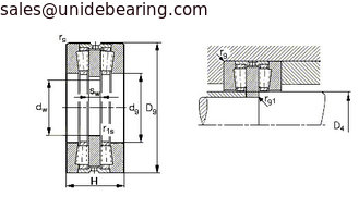 China Taper roller thrust bearing for rolling mill bearings 351475 C supplier
