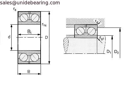 Angular contact ball bearings,double row 305256D supplier