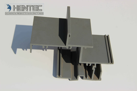 6061 - T6 extruded aluminium window profiles  with 60 - 80um Film thickness
