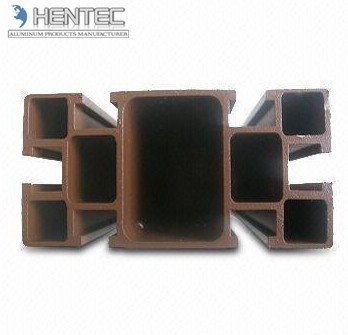 Construction extrusion aluminium h profile oxidation coloring golden , silver