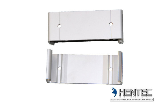 Powder Painted 6063 Aluminum Extrusion with Cutting / Drilling / Machining