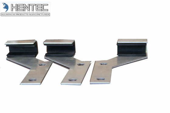 Finish Machined Solar Panel Mounting Systems , Aluminum Hook DIN  Standard