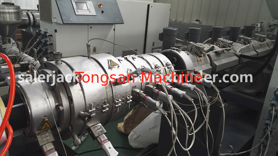Single scew extruder pipe extrusion line HDPE gas and water pipe extrusion machine