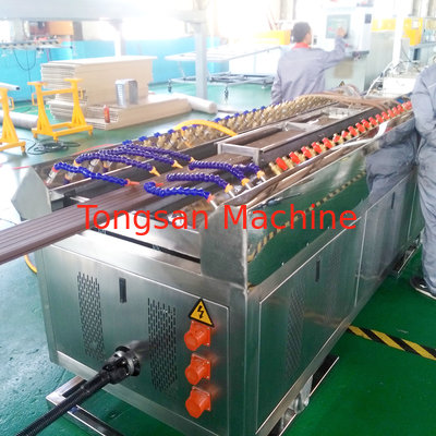 WPC profile extrusion line PE+wood plastic out door floor extrusion line